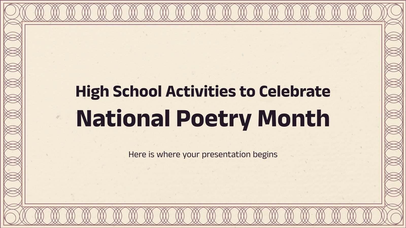 High School Activities to Celebrate National Poetry Month