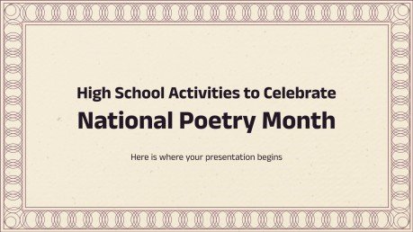 High School Activities to Celebrate National Poetry Month