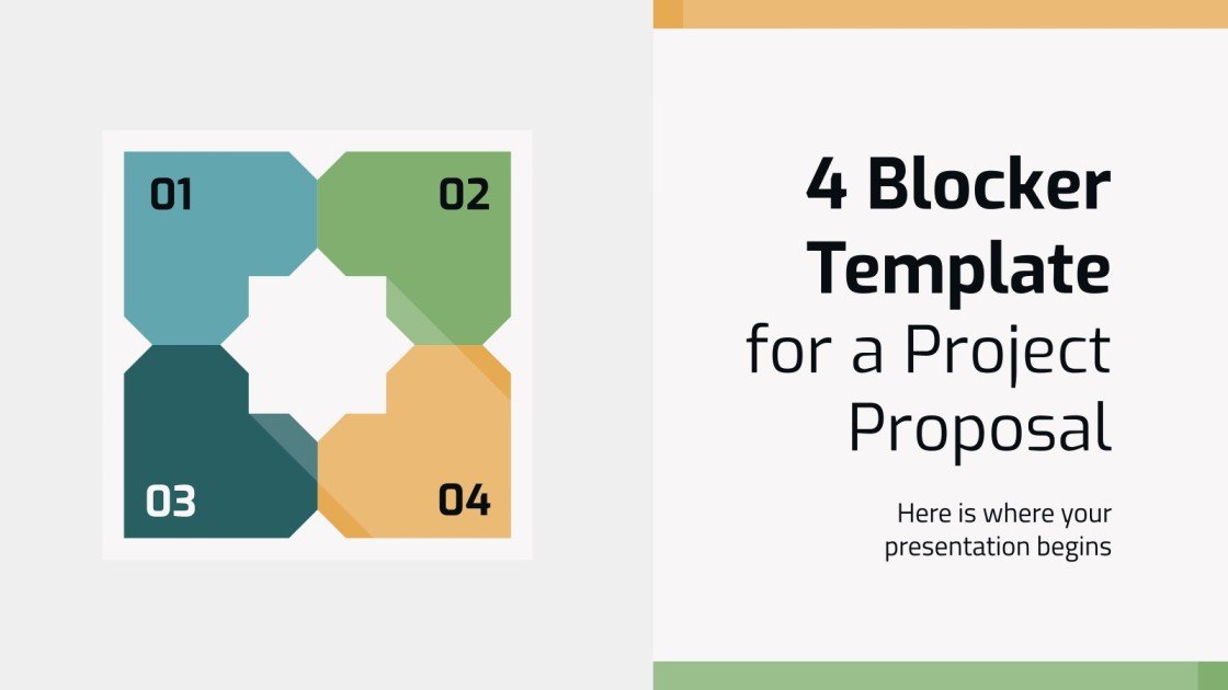 4 Blocker Template for a Project Proposal Presentation