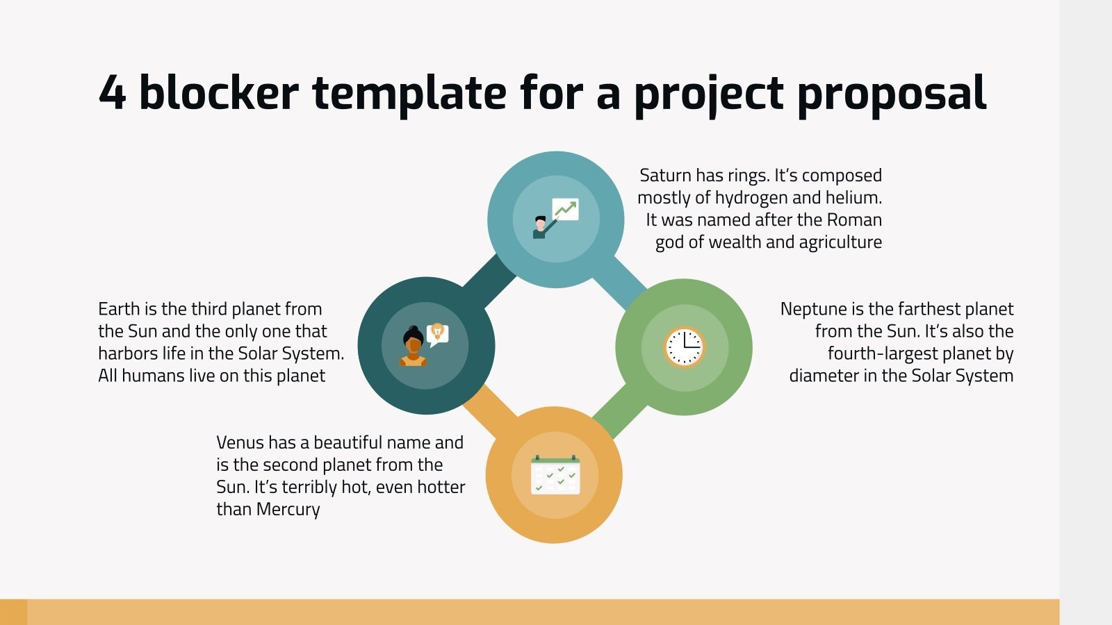 4 Blocker Template for a Project Proposal Presentation