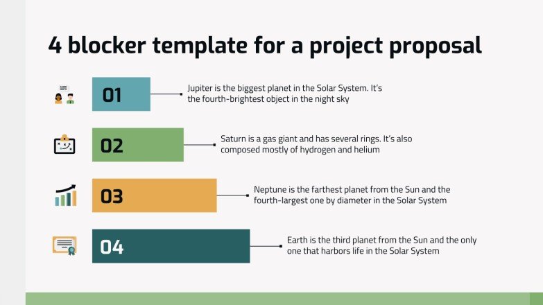 4 Blocker Template for a Project Proposal Presentation