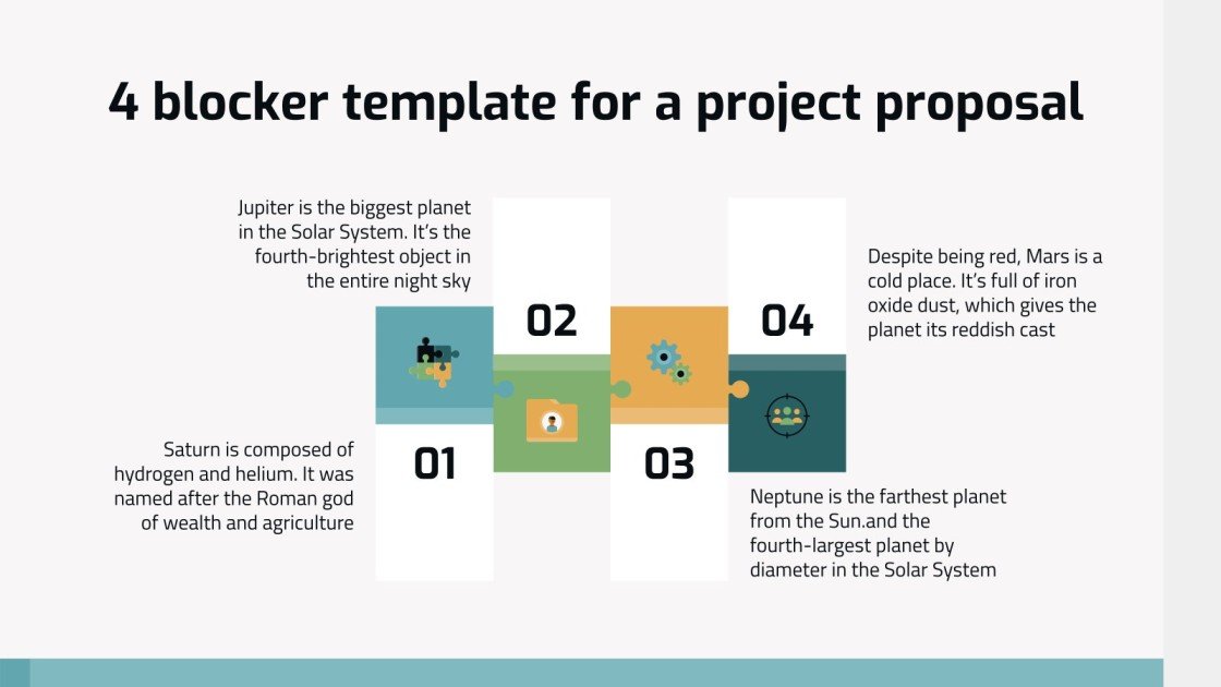 4 Blocker Template for a Project Proposal Presentation