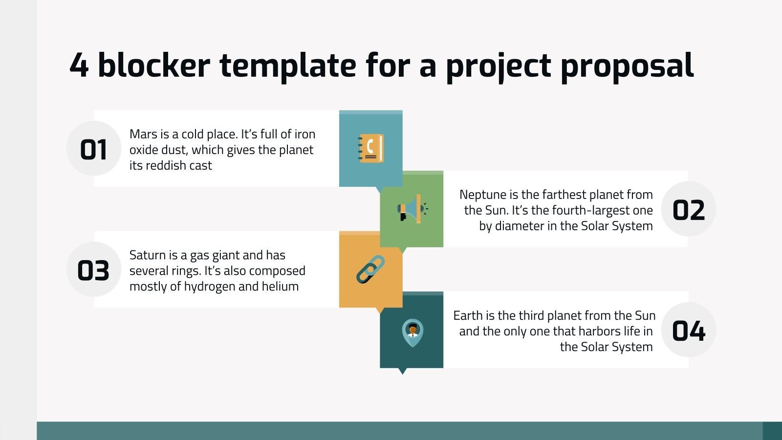 4 Blocker Template for a Project Proposal Presentation