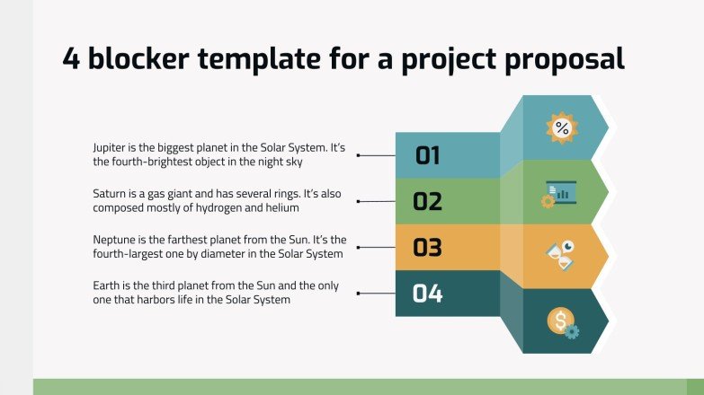 4 Blocker Template for a Project Proposal Presentation
