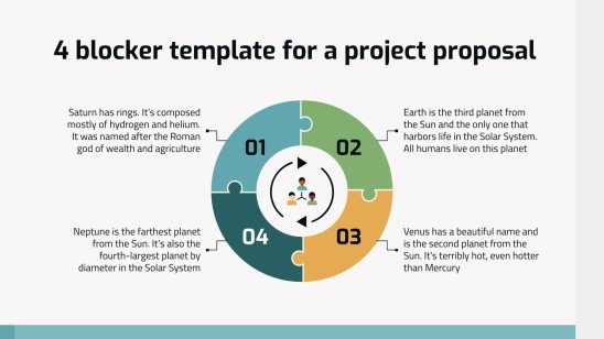 4 Blocker Template for a Project Proposal Presentation