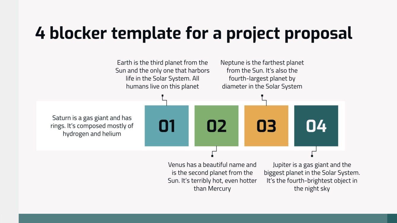 4 Blocker Template for a Project Proposal Presentation