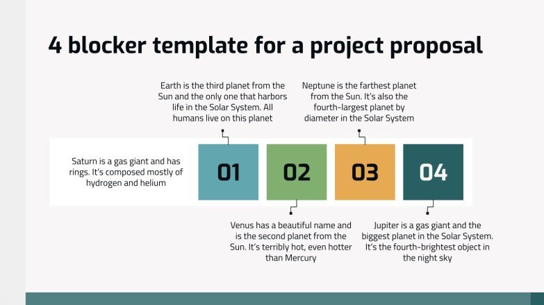 4 Blocker Template for a Project Proposal Presentation