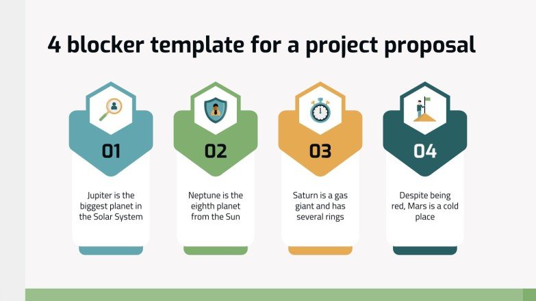 4 Blocker Template for a Project Proposal Presentation