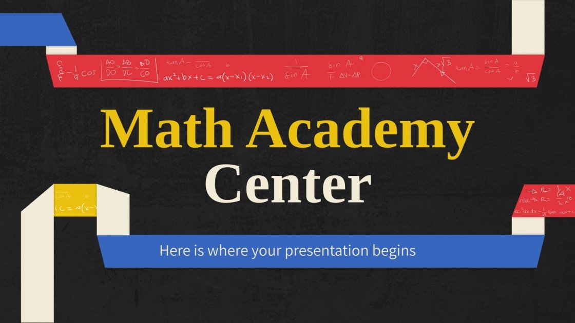 Math Academy Center | Google Slides & PowerPoint template