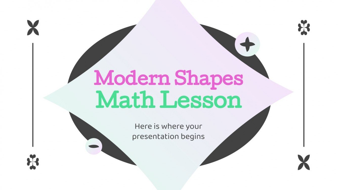 Modern Shapes Math Lesson | Google Slides & PPT template