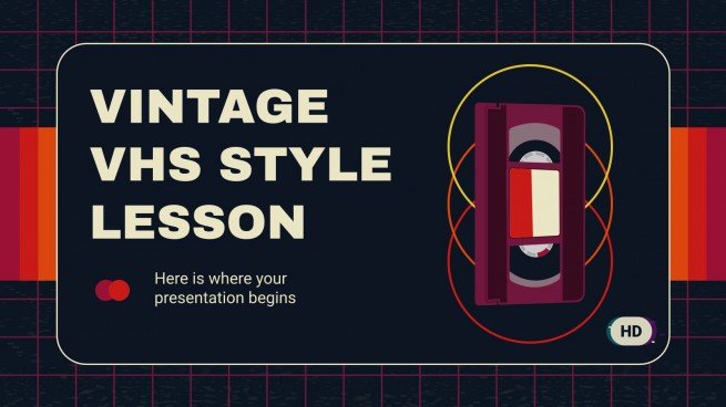 Vintage VHS Style Lesson | Google Slides and PowerPoint