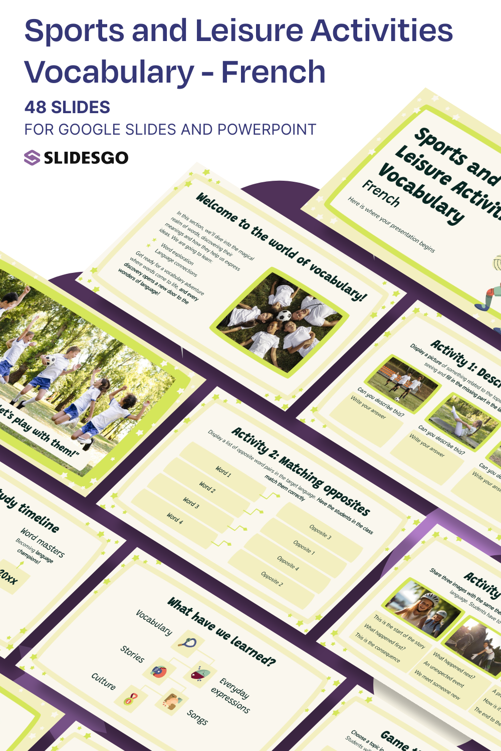 Sports and Leisure Activities Vocabulary - 4th Grade