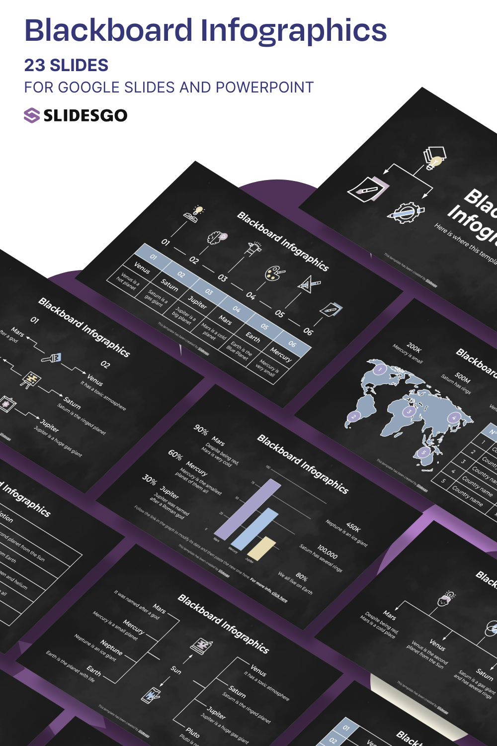 Blackboard Infographics Template