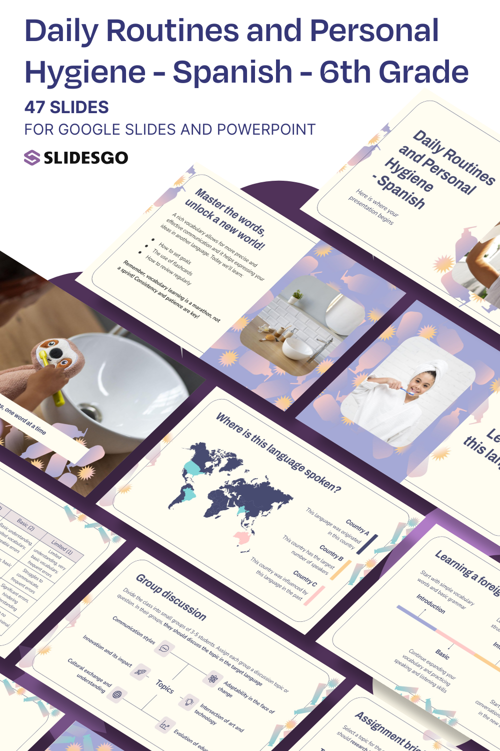 Daily Routines and Personal Hygiene - Spanish - 6th Grade