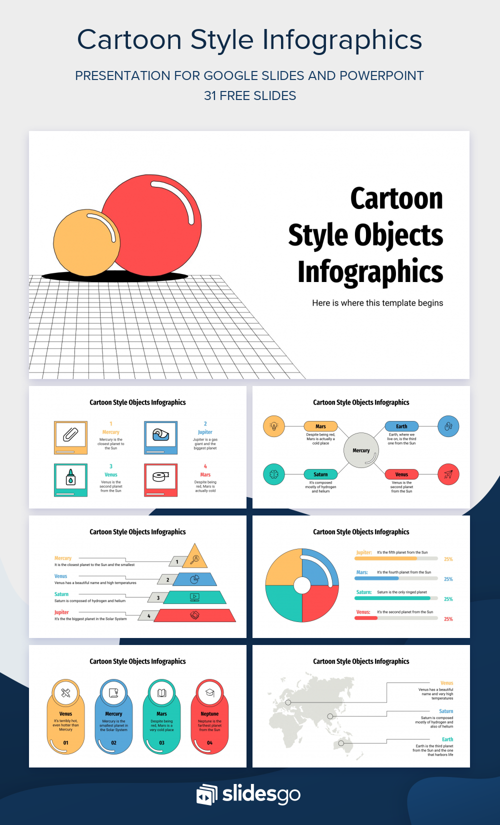 Cartoon Style Infographics | Google Slides & PPT template