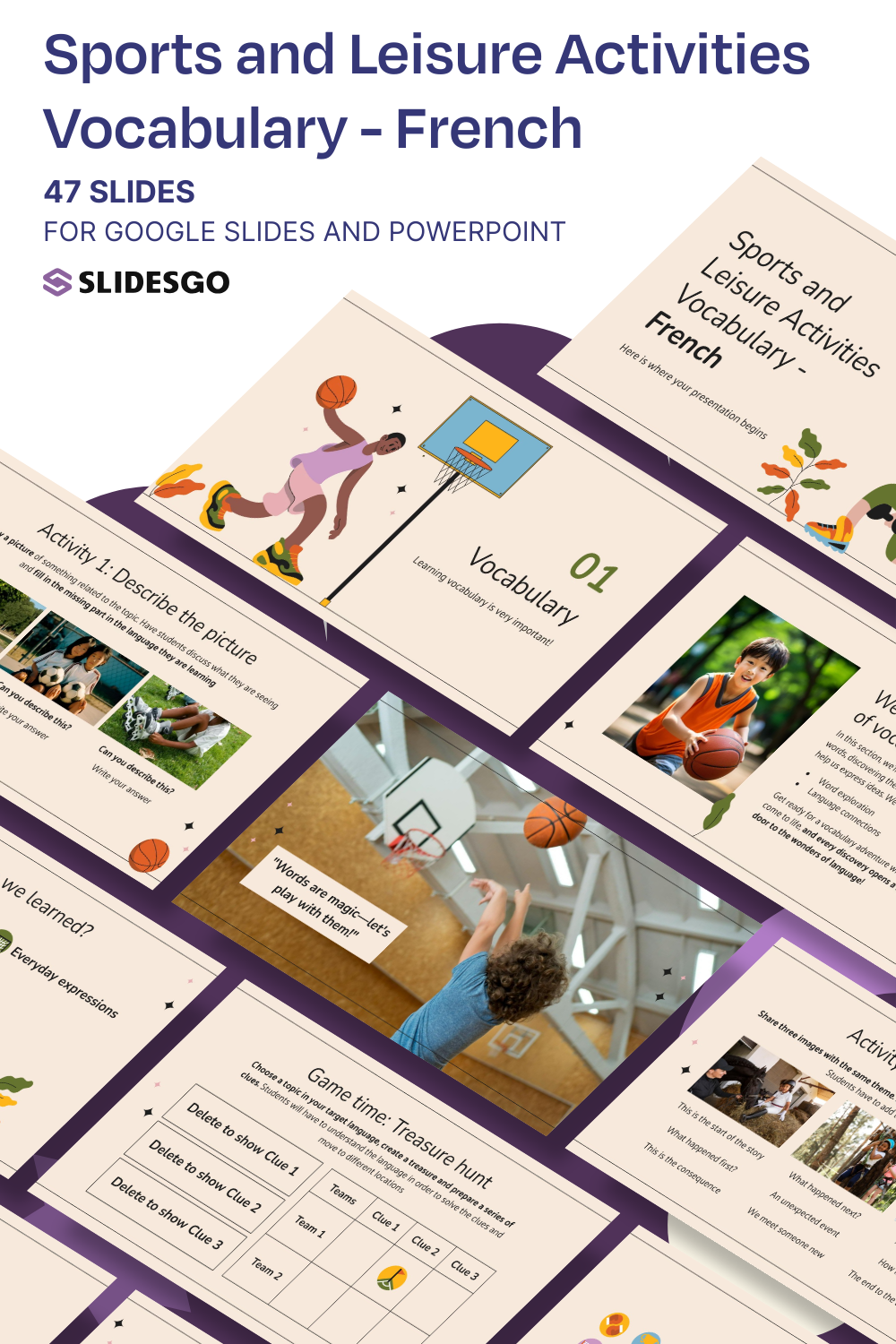 Sports and Leisure Activities Vocabulary - French