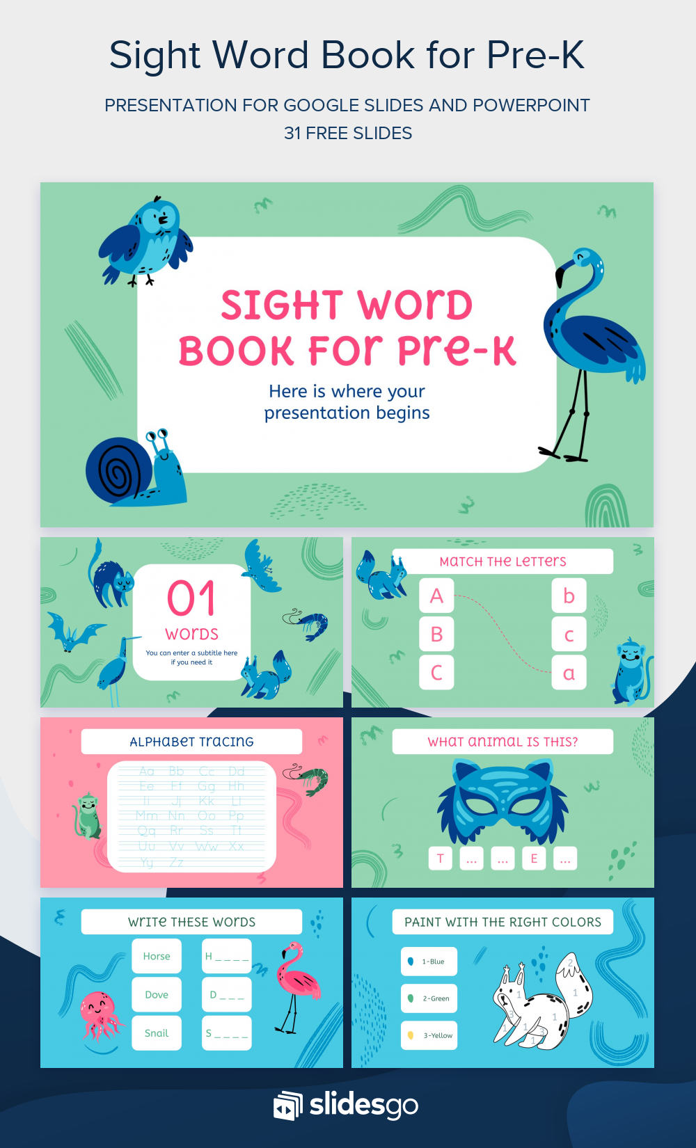 Sight Word Book for Pre-K | Google Slides & PPT template