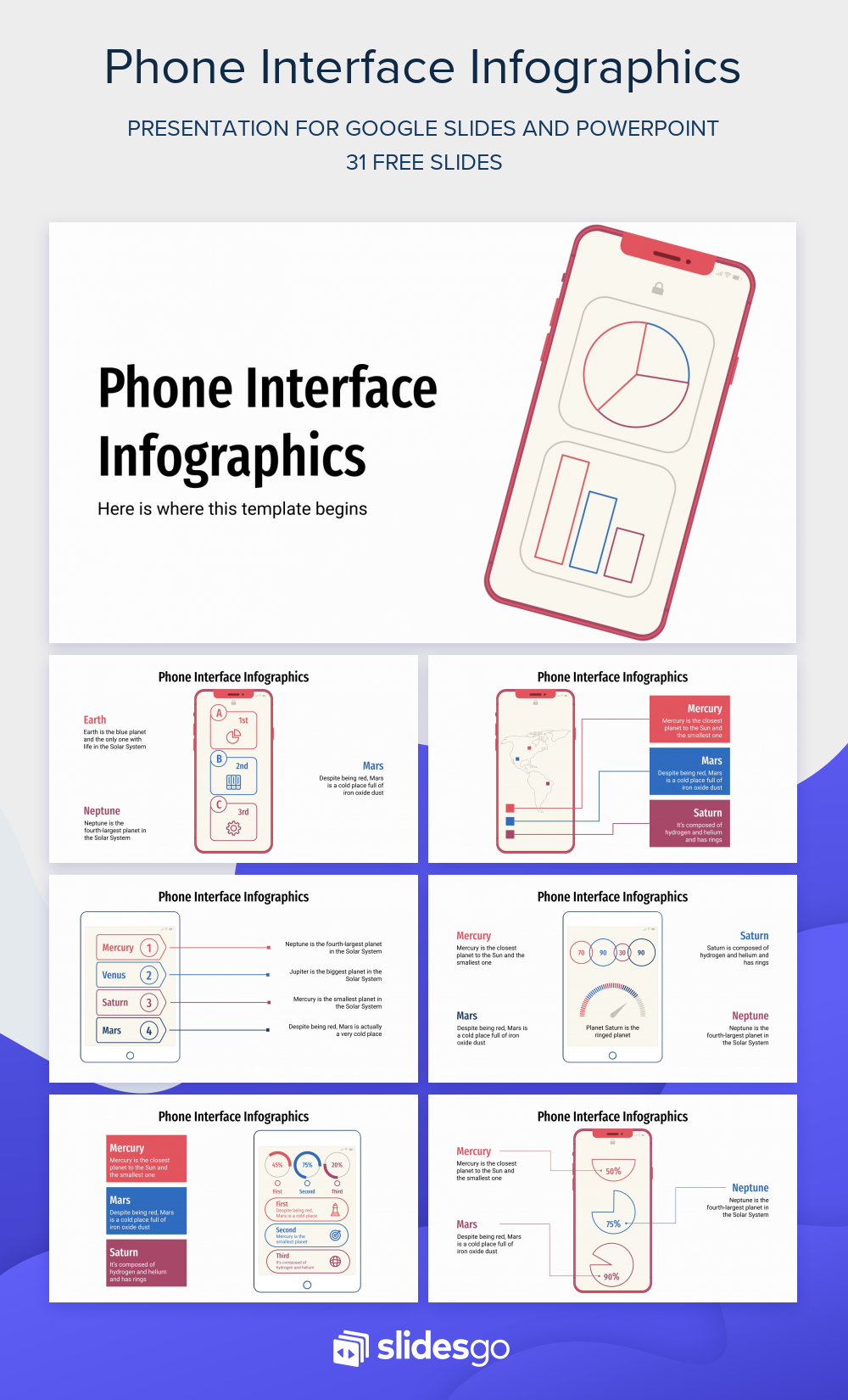 Phone Interface Infographics | Google Slides & PPT template