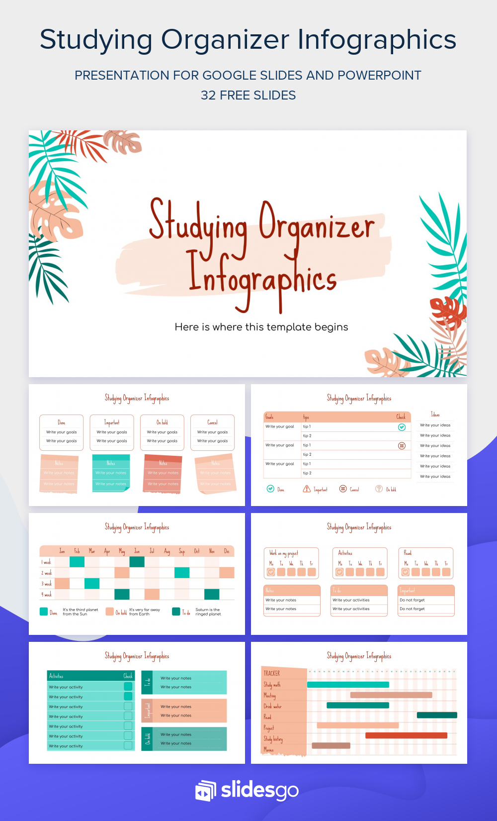 Studying Organizer Infographics | Google Slides & PPT template