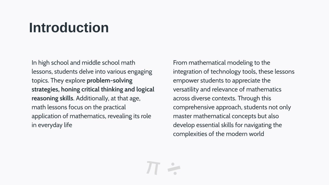 Rational Expressions and Equations - 9th Grade Presentation
