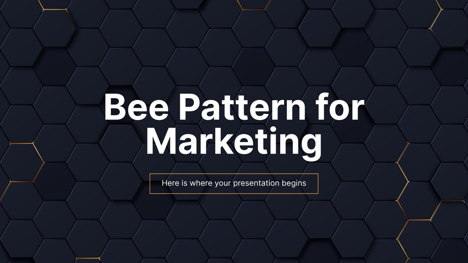 Bee Pattern for Marketing Presentation