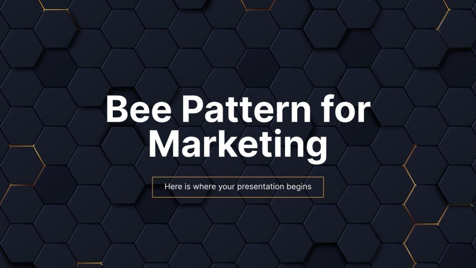 Bee Pattern for Marketing Presentation