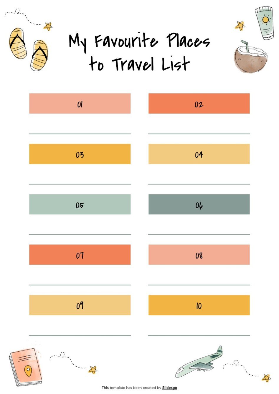My Favourite Places to Travel List Presentation