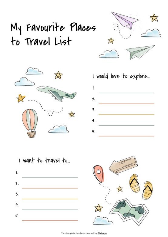 My Favourite Places to Travel List Presentation