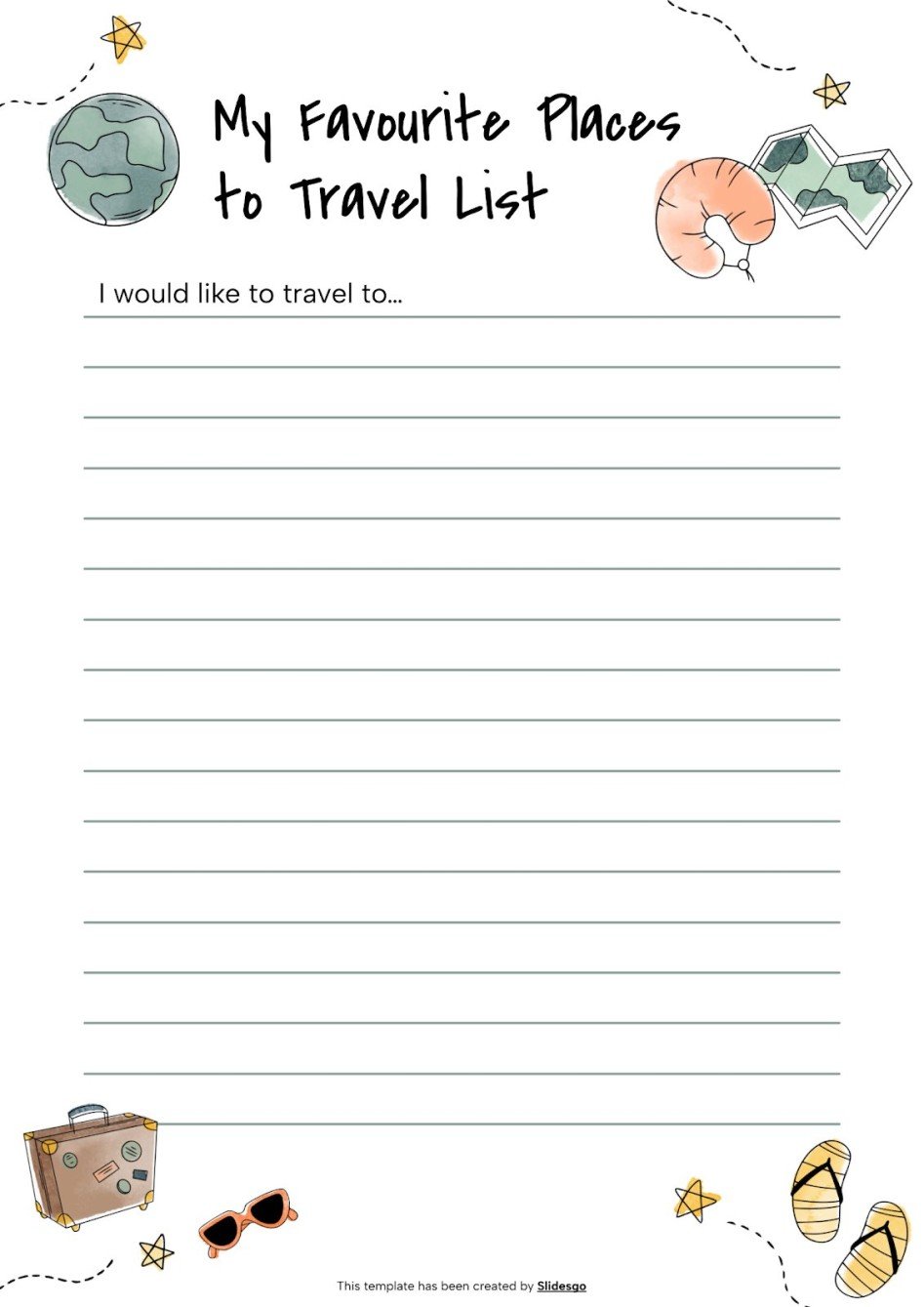 My Favourite Places to Travel List Presentation