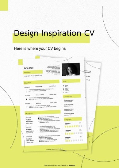 Design Inspiration CV Presentation