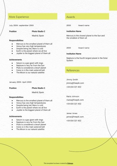 Design Inspiration CV Presentation