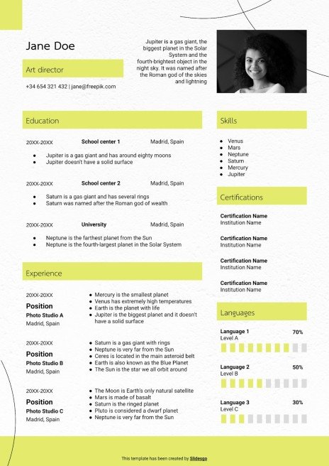 Design Inspiration CV Presentation