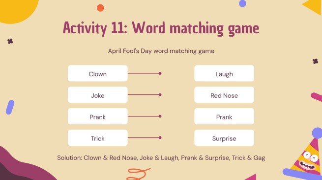 Fun Pre-K Activities for April Fools' Day Presentation