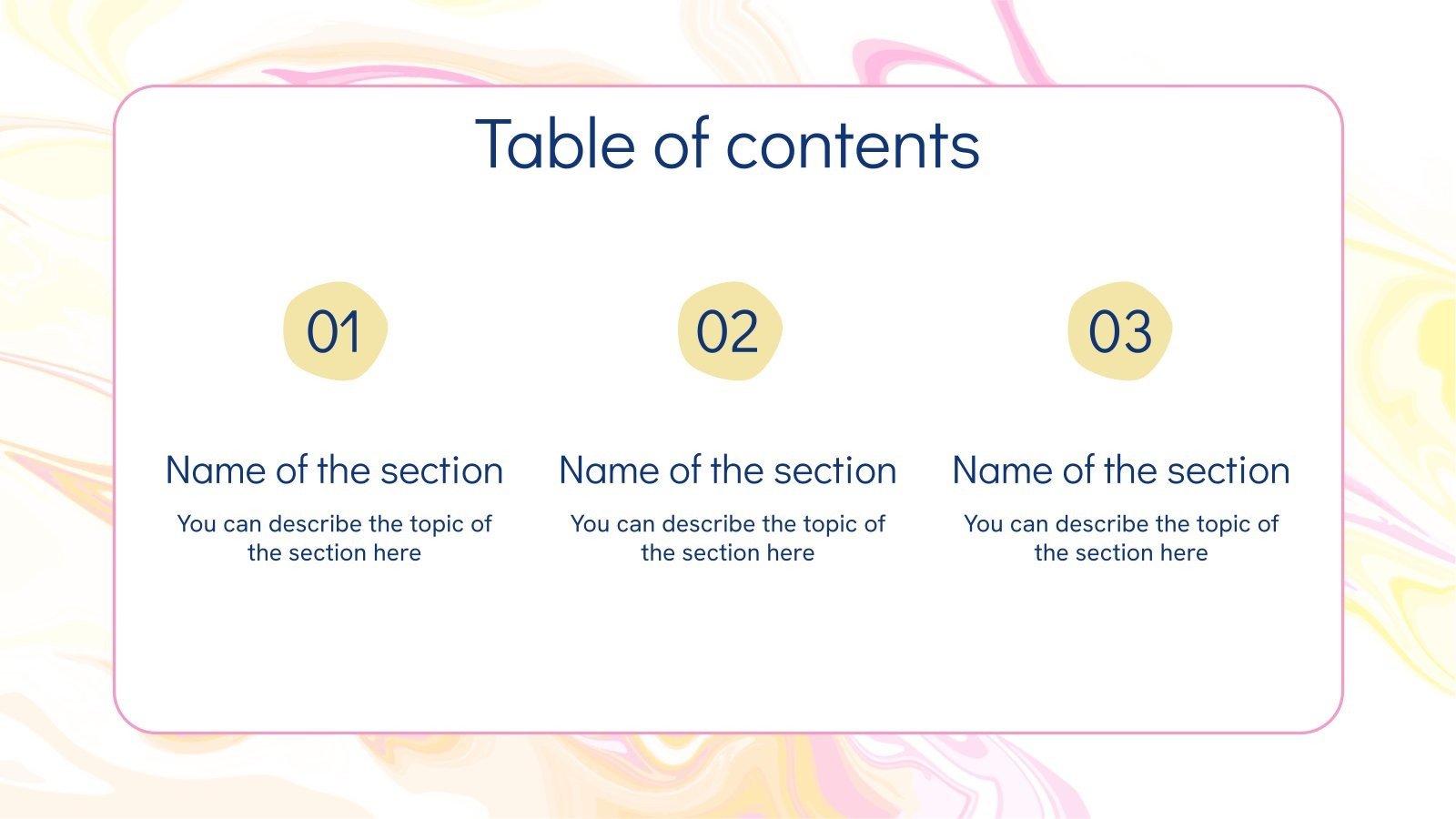 Pastel Marble Theme for Marketing Presentation