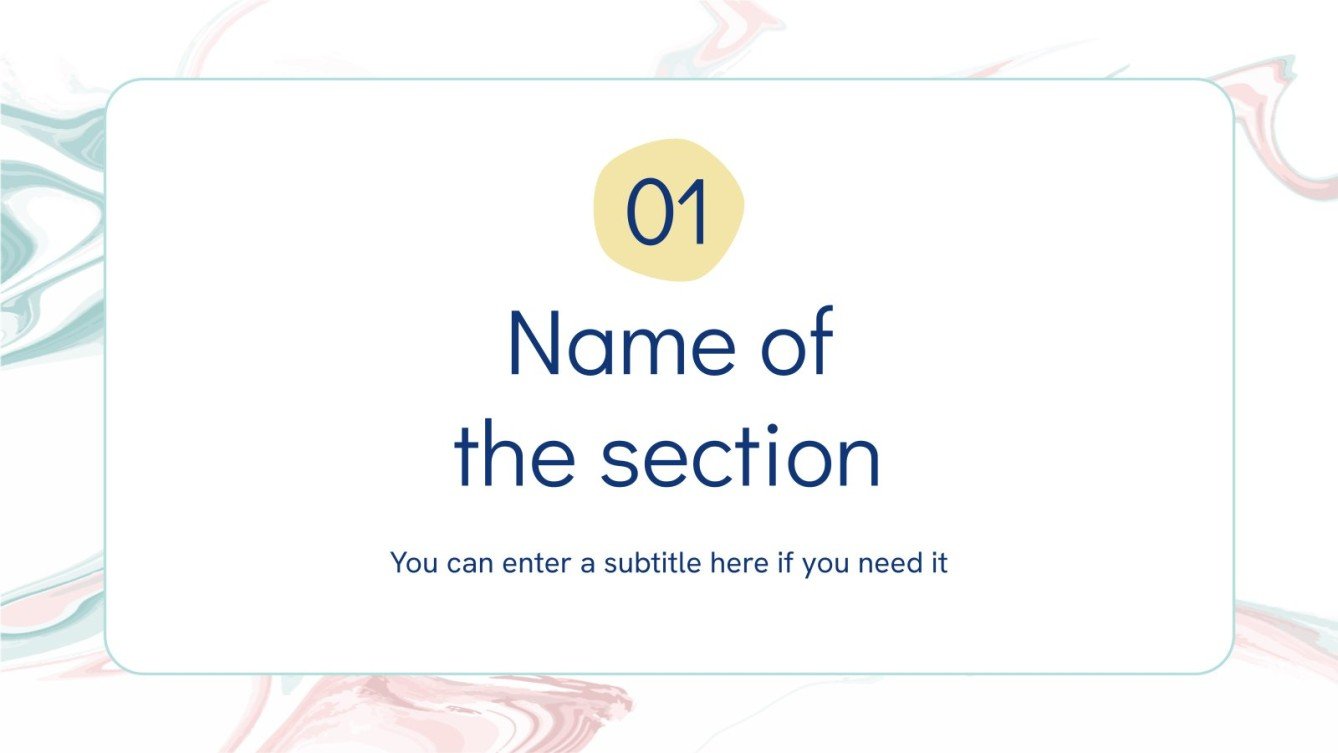 Pastel Marble Theme for Marketing Presentation