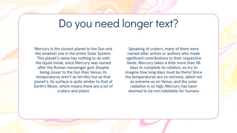 Pastel Marble Theme for Marketing Presentation