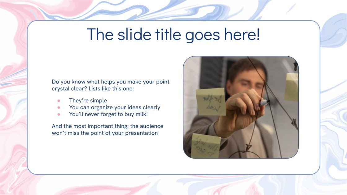 Pastel Marble Theme for Marketing Presentation