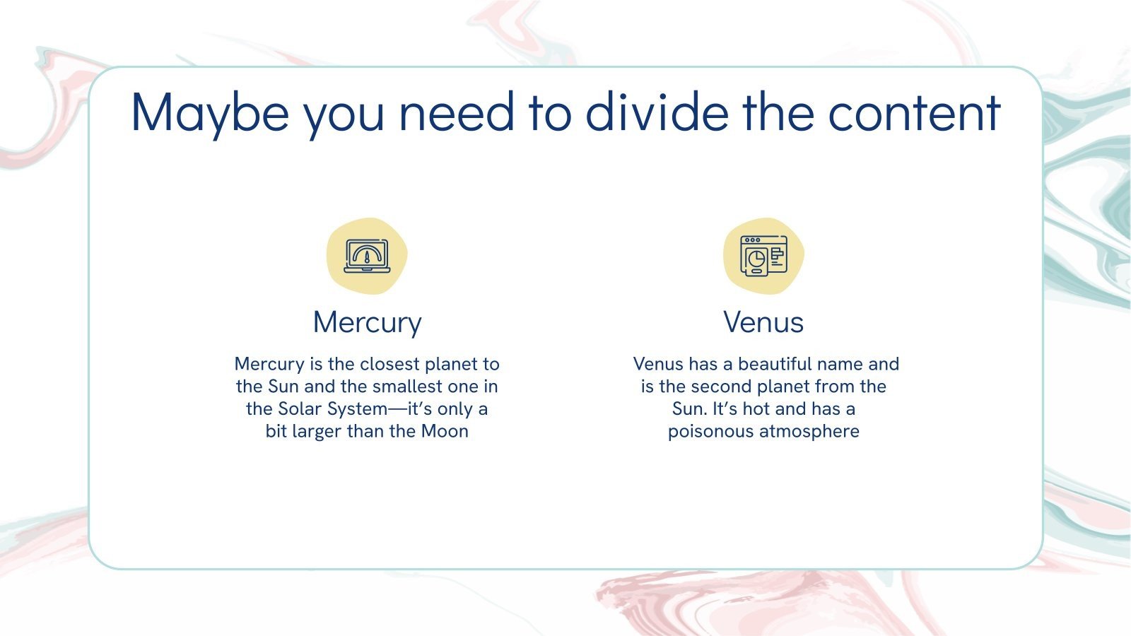 Pastel Marble Theme for Marketing Presentation