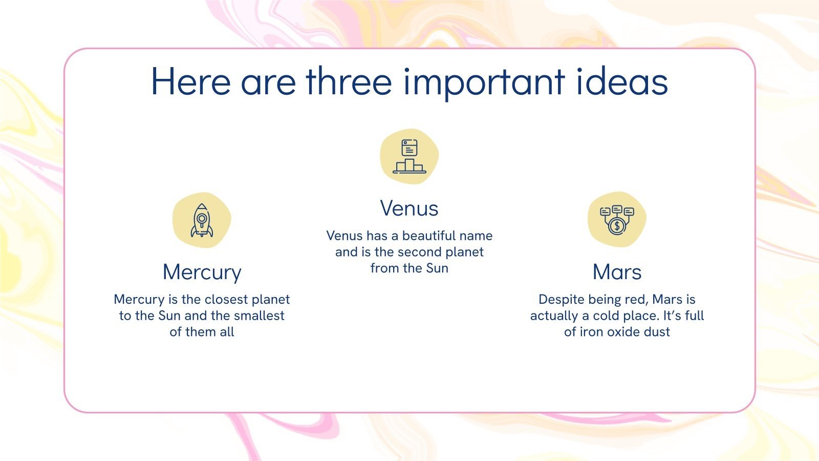 Pastel Marble Theme for Marketing Presentation