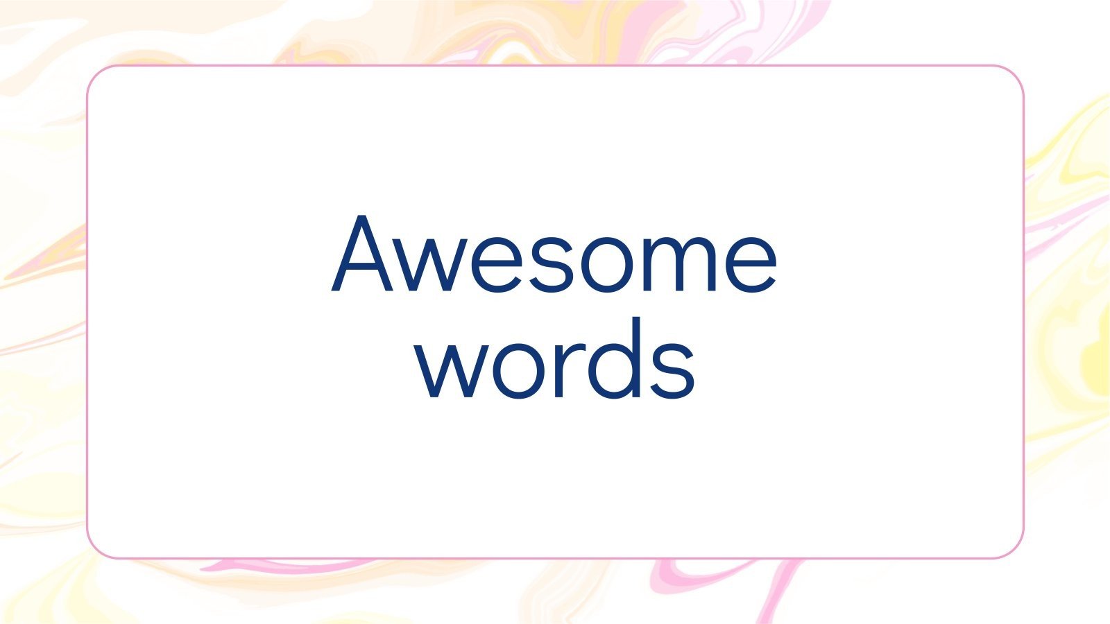 Pastel Marble Theme for Marketing Presentation