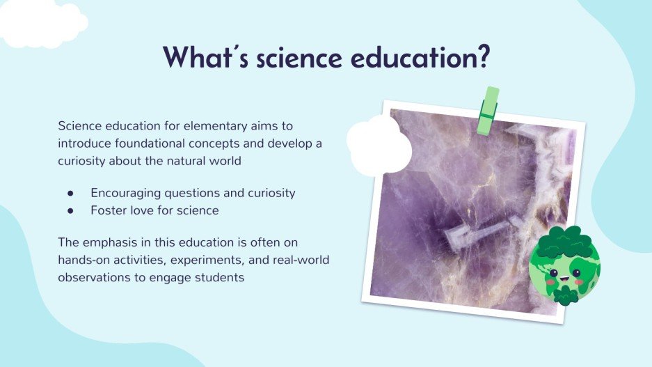 Earth Materials - 1st Grade Presentation