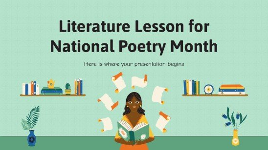 Plantillas gratis para Google Slides y PPT sobre poesía