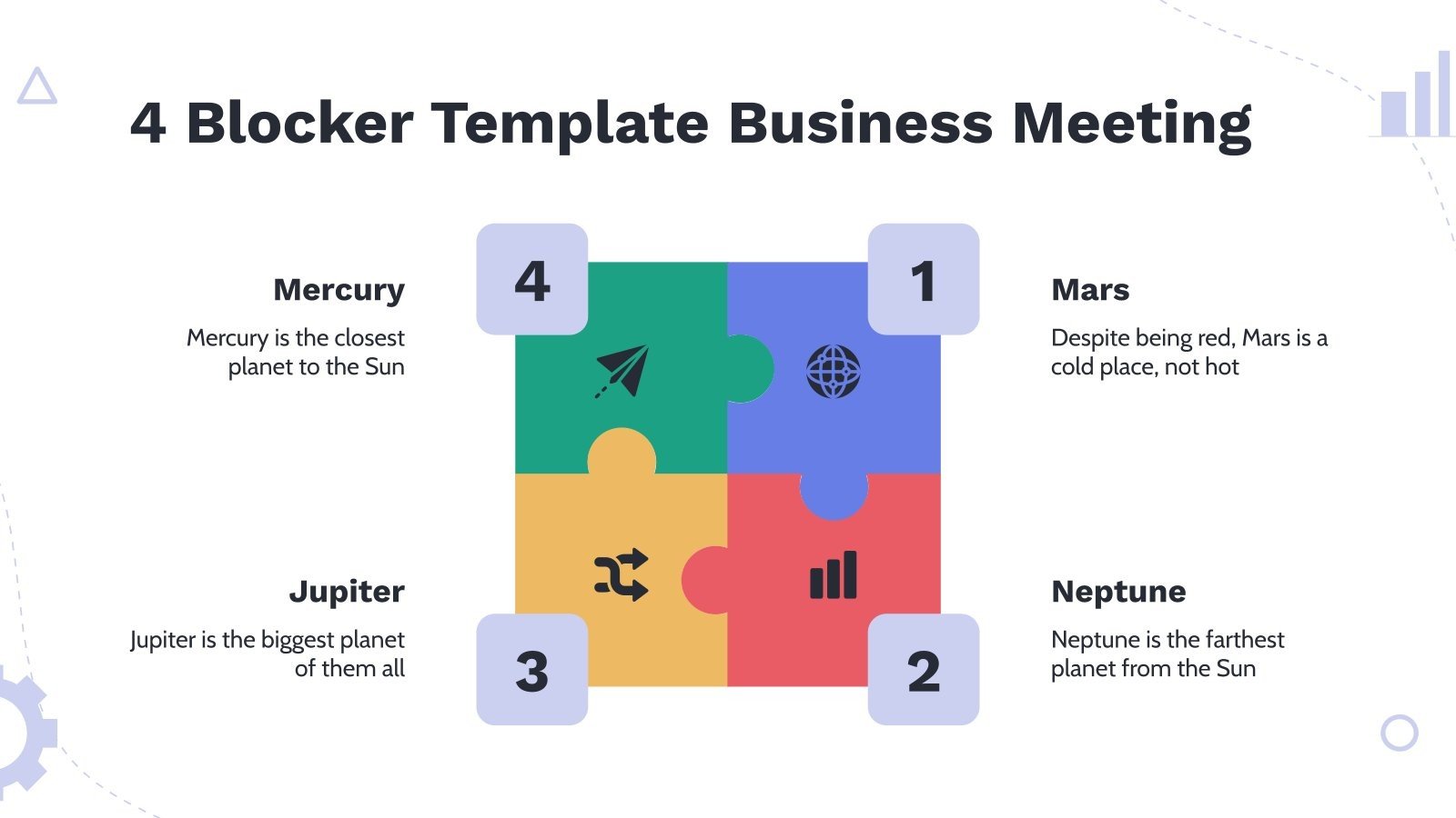 4 Blocker Template Business Meeting Presentation