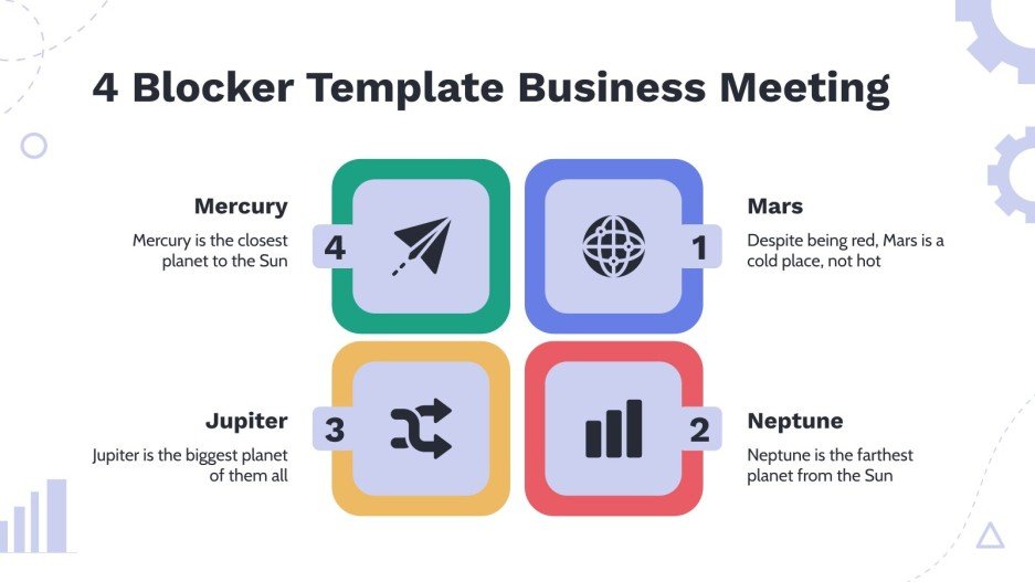 4 Blocker Template Business Meeting Presentation