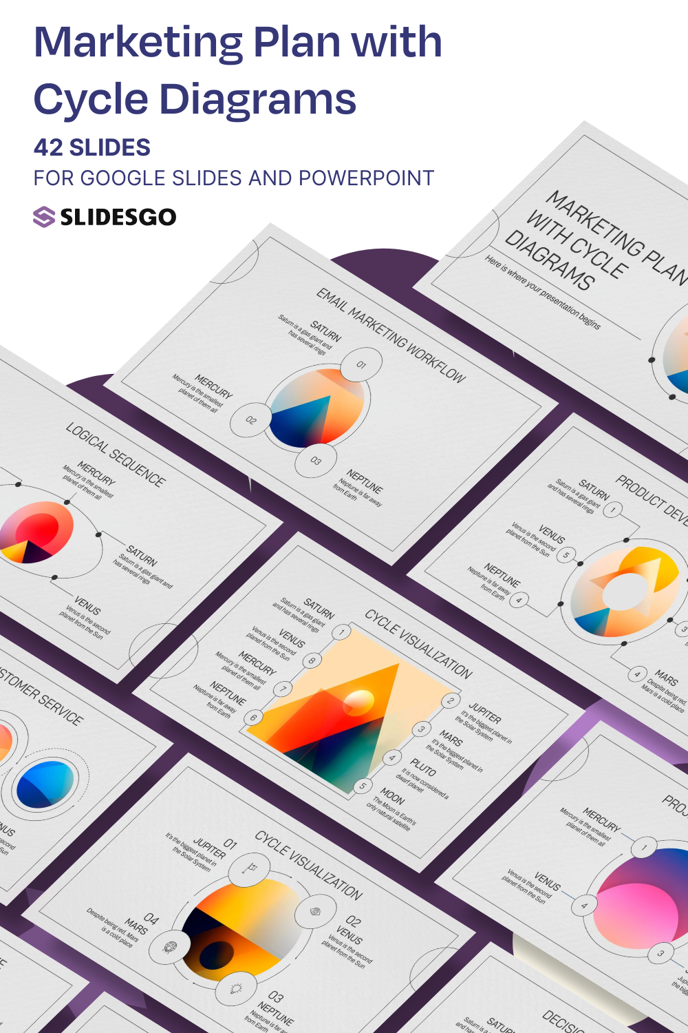Marketing Plan with Cycle Diagrams Presentation