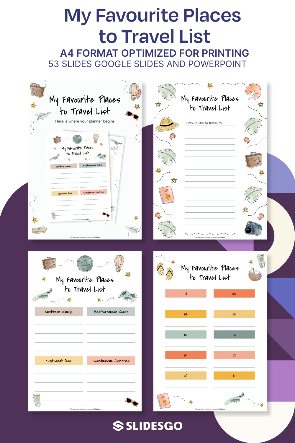 My Favourite Places to Travel List Presentation