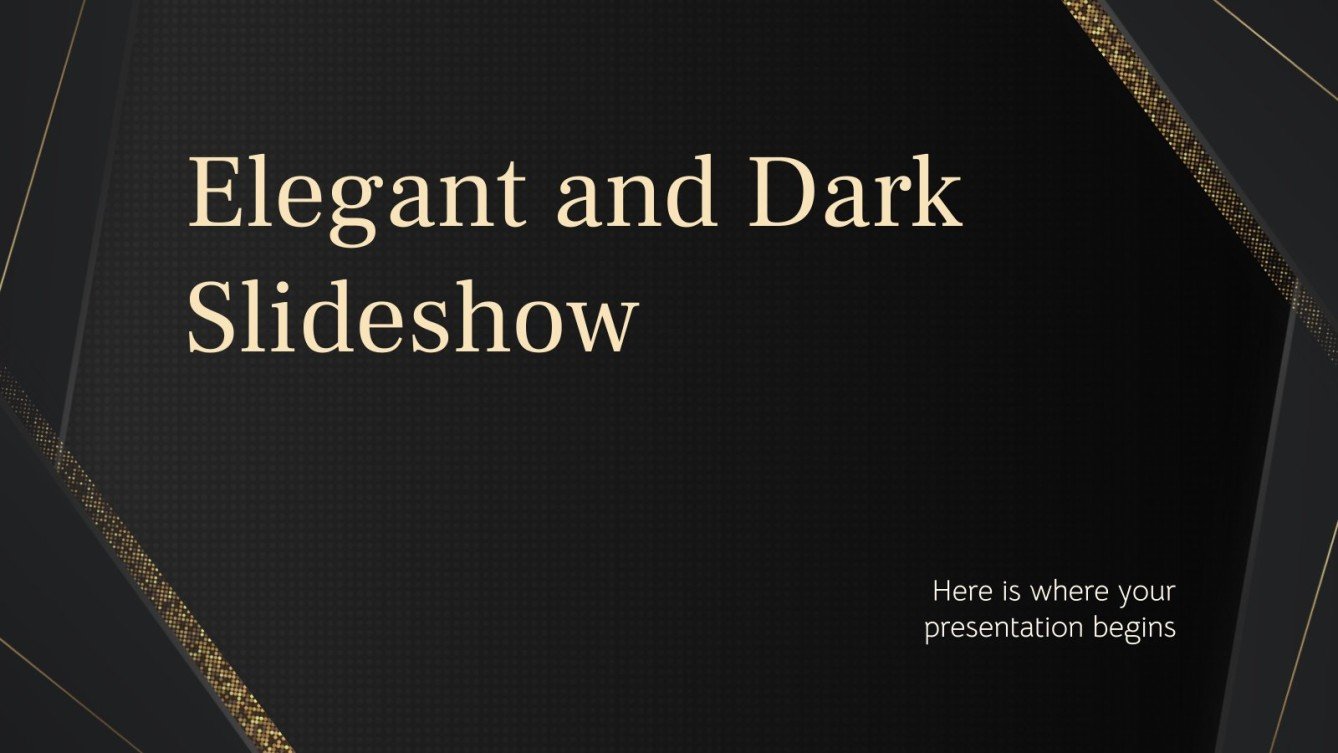 Elegant and Dark Slideshow Presentation