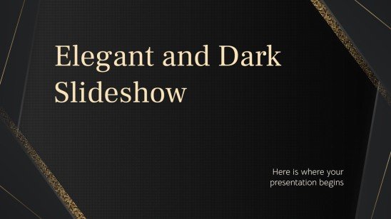 Elegant and Dark Slideshow Presentation