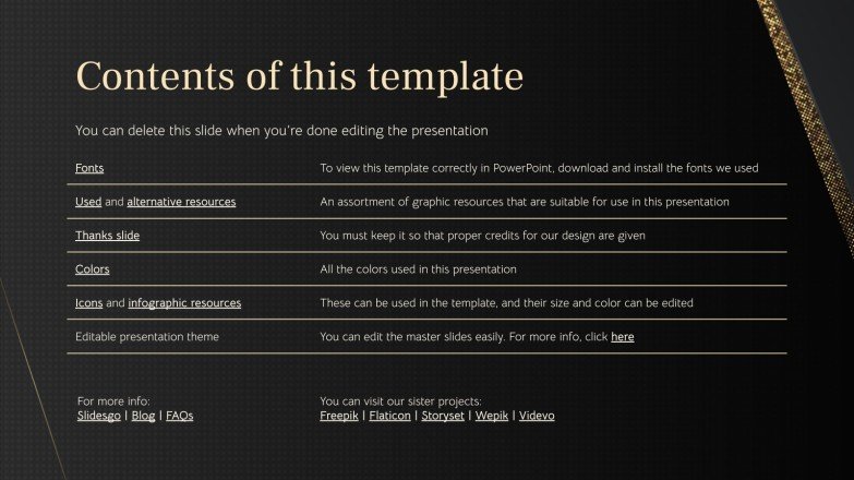 Elegant and Dark Slideshow Presentation