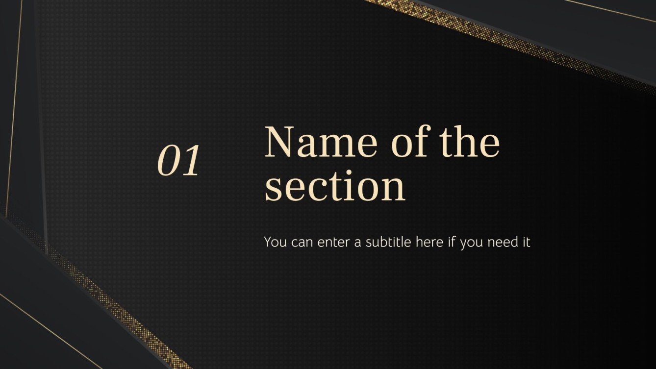 Elegant and Dark Slideshow Presentation